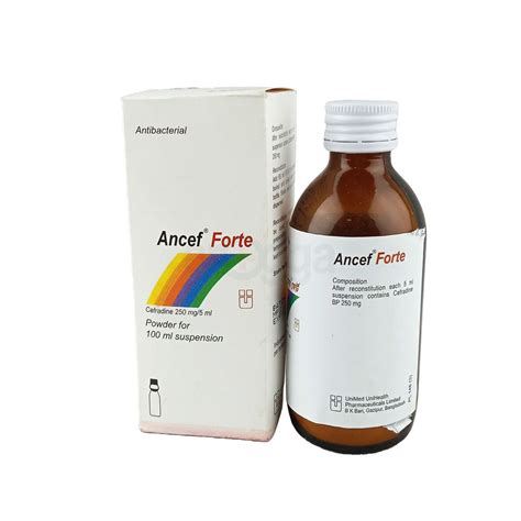 Ancef Forte 250mg5ml Powder For Suspension Arogga Online Pharmacy