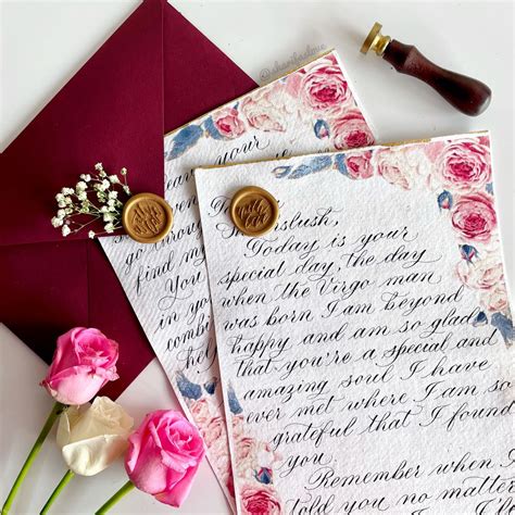 Beautiful Handwritten Love Letter 💌 Creative Lettering Paper Art