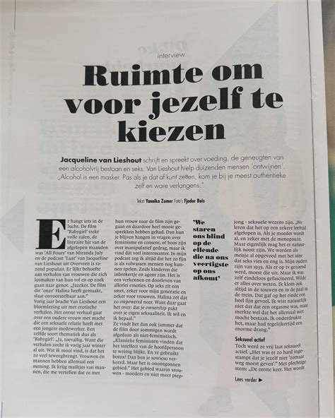 Jacqueline Van Lieshout Jacquelinevanlieshout • Threads Say More