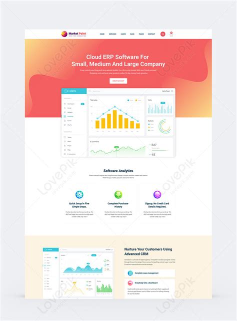 스마트 Erp 소프트웨어 홈페이지 Ui 디자인 이미지 사진 450069856 무료 다운로드