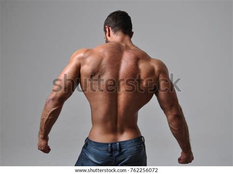 Muscled Male Model Showing His Back Stock Photo Edit Now 762256072