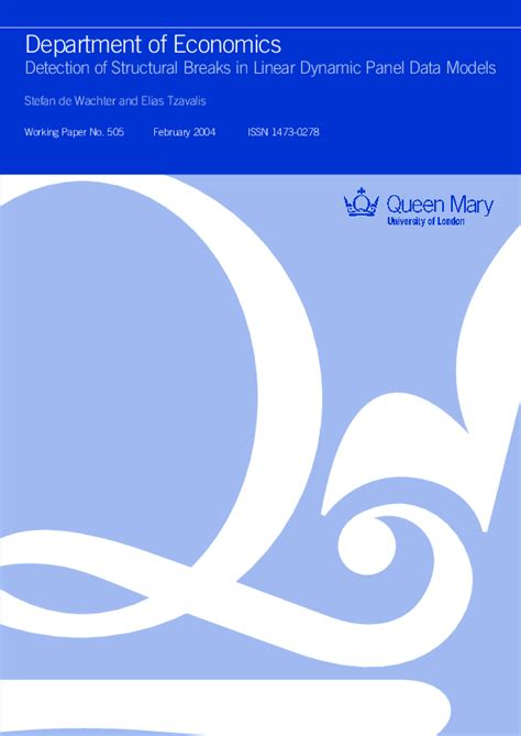 Pdf Detection Of Structural Breaks In Linear Dynamic Panel Data Models