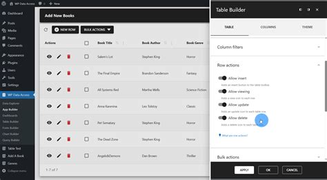 Row Actions Wp Data Access