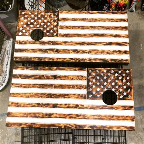 Custom American Flag Cornhole Boards