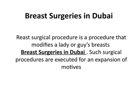 Breast Surgeries In Dubai By Hiba H Issuu