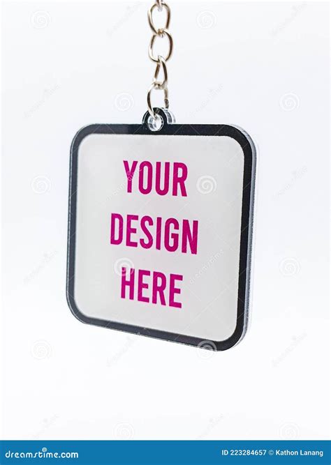 Keychain Custom Design Logo Isolated In White Stock Image Image Of Logo Design