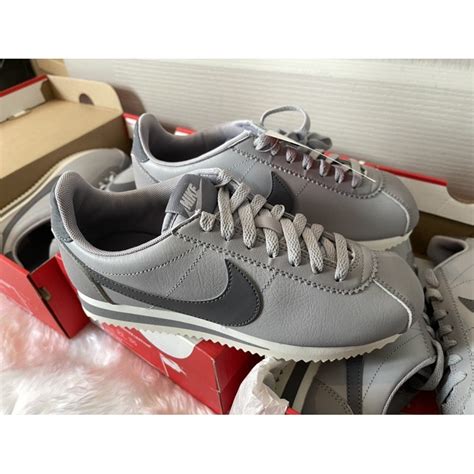Nike Classic Cortez Leather สีเทา ไซด์ 38 Shopee Thailand