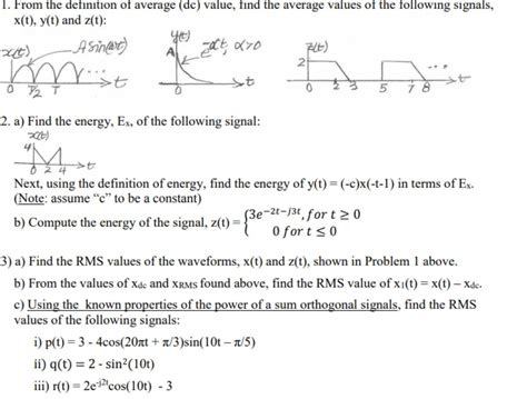 Solved From The Definition Of Average Dc Value Find The Chegg
