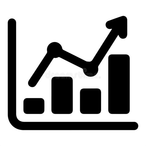 Data Analytics Icon Growth And Progress Chart Symbol In Black Stock