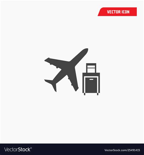 Airport Airlines Baggage Travel Icon Royalty Free Vector