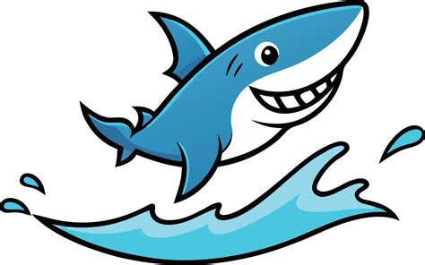 Shark Jumping Out Of Water 52940803 Vector Art At Vecteezy