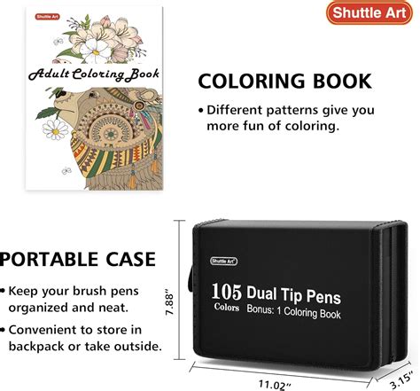 Buy Dual Tip Brush Pens Art Markers Shuttle Art Colors Fine And Brush Dual Tip Markers Set