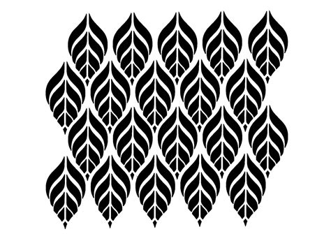 Leaf Pattern Stencil Reusable Wall Stencil Screen Printing Etsy