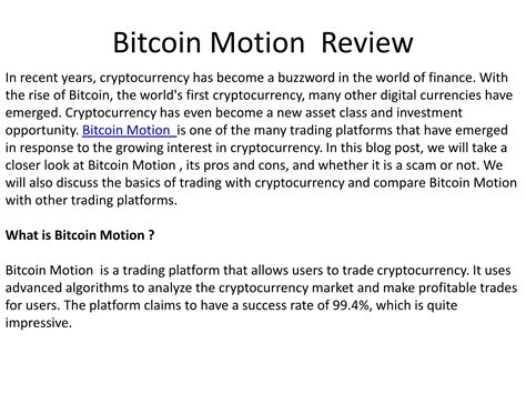 bitcoin motion review bitcoin motion page 1 5 flip pdf online