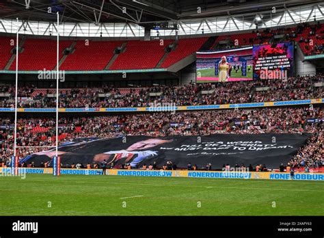 Fans With A Tifo In Memory Of Rob Burrow Cbe Ahead Of The Betfred