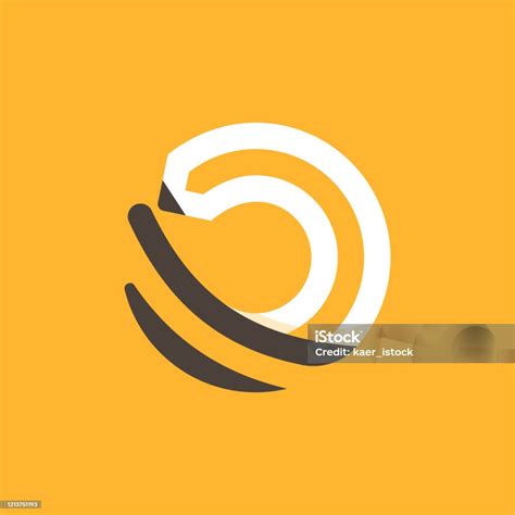 연필로 형성된 O 문자 로고 로고에 대한 스톡 벡터 아트 및 기타 이미지 로고 교육 구부리기 Istock