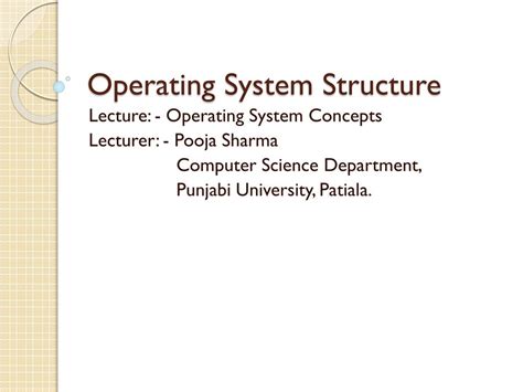 PPT Operating System Structure PowerPoint Presentation Free Download ID 6040967