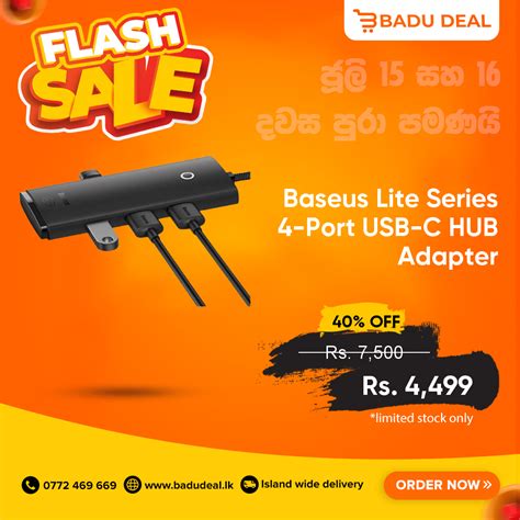 Baseus Lite Series Port USB C HUB Adapter BaduDeal