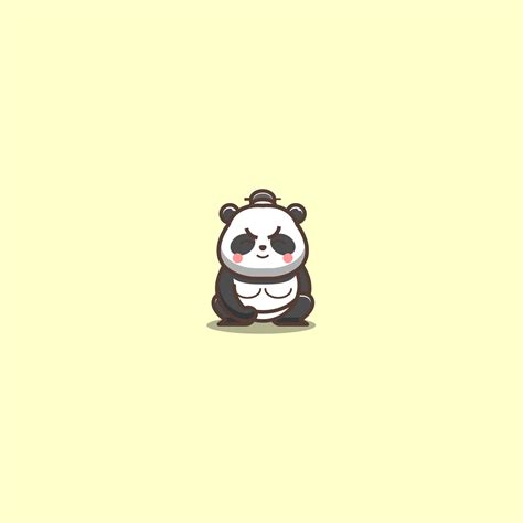 Japanese Sumo Panda Vector Illustration 6421557 Vector Art At Vecteezy