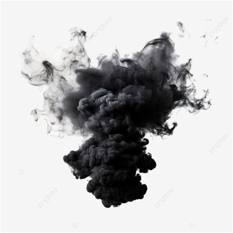 Rising Up Heavy Black Smoke Isolated Black Smoke Rising Smoke Smoke