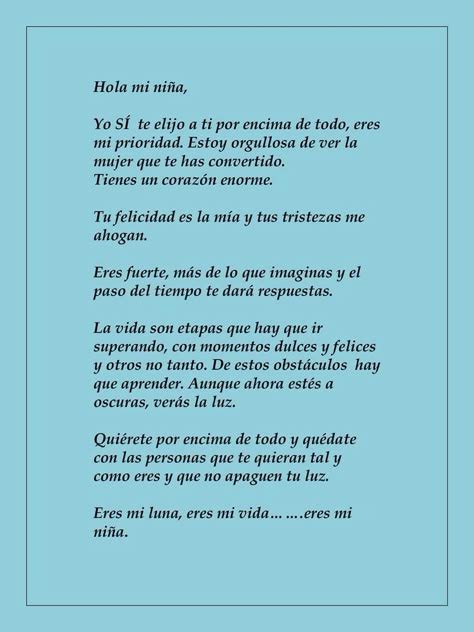 Carta A Mi Hija