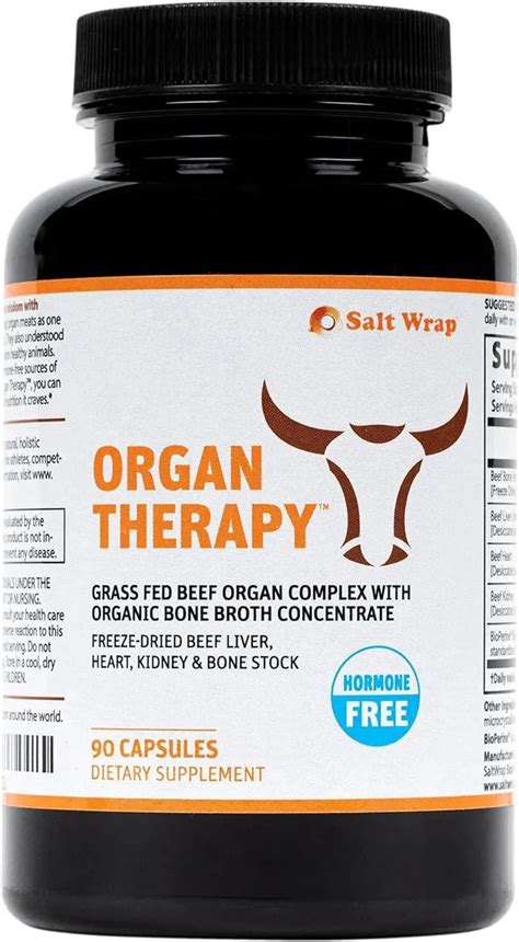 Saltwrap Organ Therapy Grass Fed Beef Liver 90 Capsulas The Red