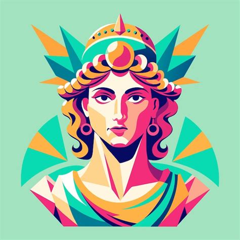 Pessoa Famosa Da Grécia Antiga Em Ilustração Vetorial De Estilo