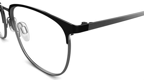 Specsavers Mens Glasses Ben Black Square Metal Stainless Steel Frame