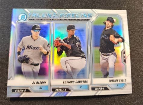2021 Bowman Chrome Talent Pipeline TP MIA JJ Bleday Edward Cabrera