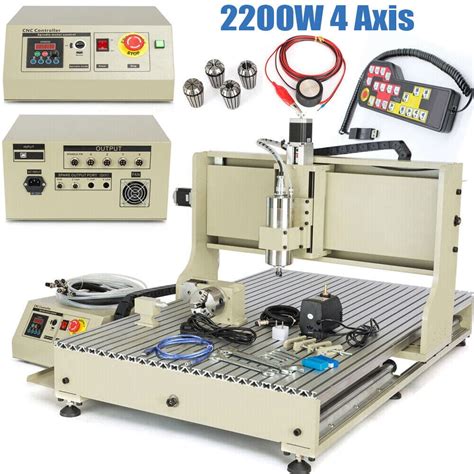 Aiqidi 4 Axis Cnc 6090 Carving Machine 2 2kw Router Desktop Engraver Metal Drilling Milling Tool