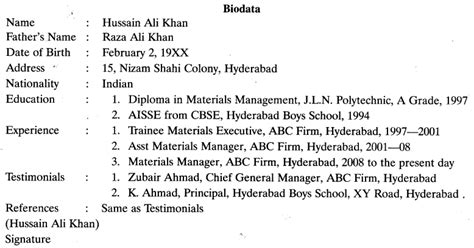 Letter For Job Application Class 11 Format Examples Samples Topics