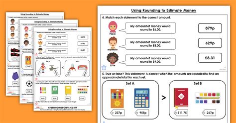Using Rounding To Estimate Money Homework Extension Year 4 Money