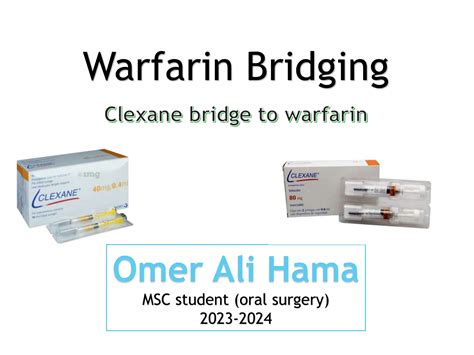 Warfarin Bridging In Oral Surgical Procedures Ppt