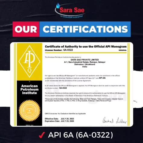 Ankit Ramola On Linkedin Oldest Company In Api 16d Licence
