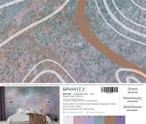 G5 14 04 Topography Map • Fog — Gravity Digital Walls