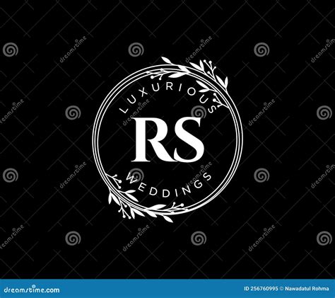 Rs Initials Letter Wedding Monogram Logos Template Hand Drawn Modern