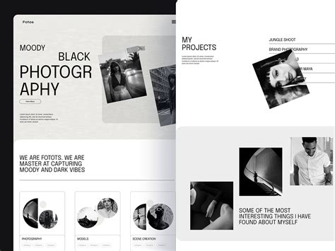 photography portfolio website ui ux behance