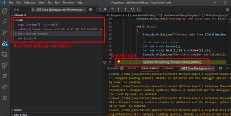 Visual Studio Code Remote Debugging Of A Net Core Application Running