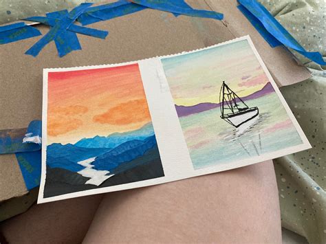 Watercolor Landscape Painting Tutorial For Beginners Clear Morning