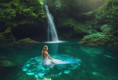 Premium Photo The Mermaids Melody A Serene Journey Through The