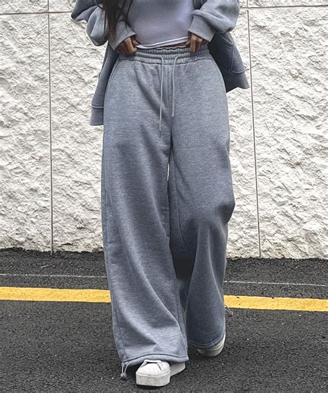 당일출고 ️ 기모 조거and와이드 5color 롱와이드 스트링 투웨이 기모 트레이닝 팬츠 아방핏 오버핏팬츠 벌룬팬츠 벌룬핏 조거팬츠 에이블리