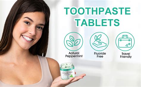Toothpaste Tablets Natural Peppermint Hydroxyapatite Toothpaste Tabs Fluoride