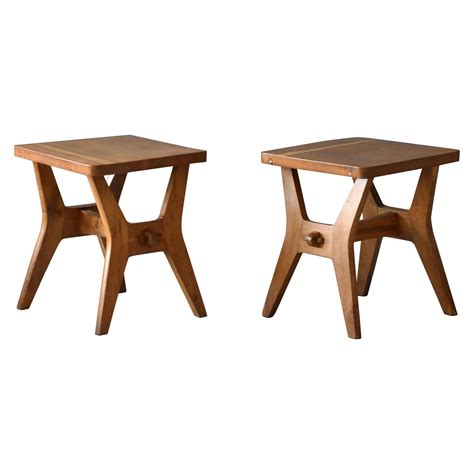 American Designer Stools Oak Jute Cord Usa 1950s For Sale At 1stdibs