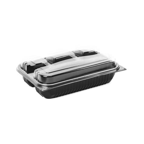 Black Base Rectangular Container With Lid 250 Pcs