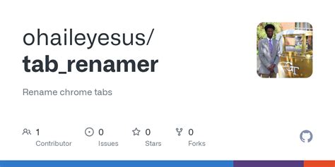 GitHub - ohaileyesus/tab_renamer: Rename chrome tabs