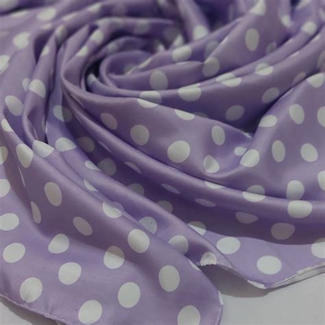 قیمت و خرید روسری دخترانه مدل مینی اسکارف توپ توپی رنگ یاسی