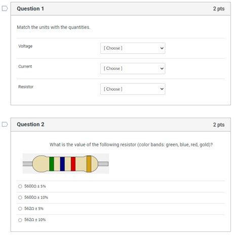 solved d question 1 2 pts match the units with the