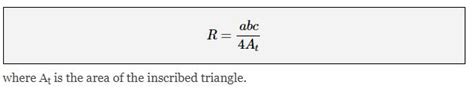 Derivation Of Formula For Radius Of Circumcircle M Cube Mathematics