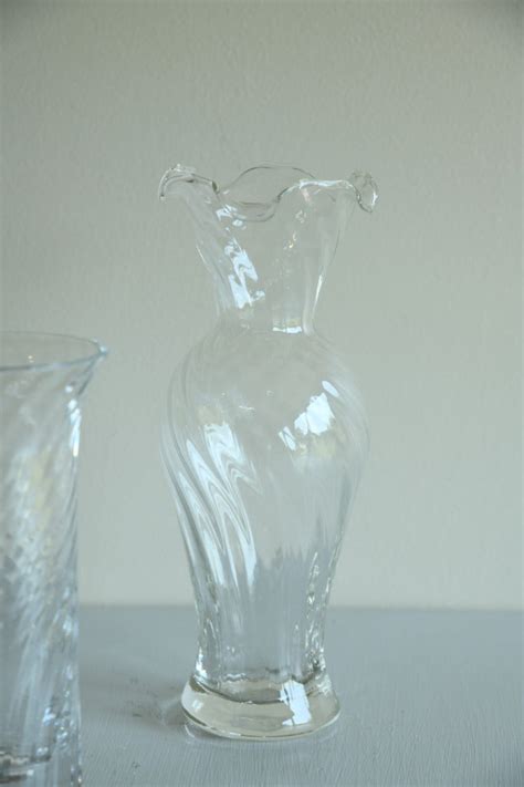 Pair Dartington Swirl Glass Vase Kernow Furniture