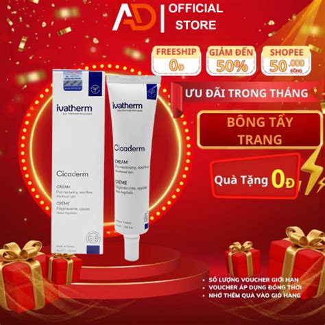 Kem Dưỡng Phục Hồi Da Cicaderm Ivatherm Tuýp 40ml Giúp Làm Lành Tổn